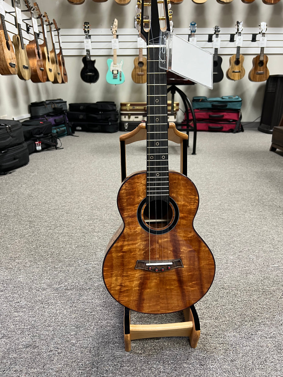 Custom Alder Wood Ukulele Stand by Lee Murdock - Alder Uke Stand - Aloha City Ukes