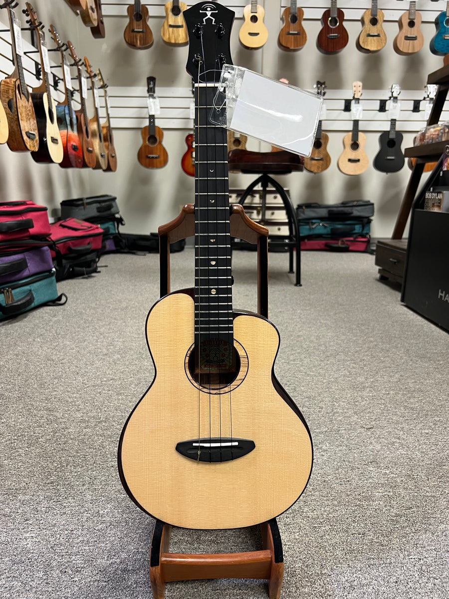 Custom Cherry Wood Ukulele Stand by Lee Murdock - Cherry Uke Stand - Aloha City Ukes