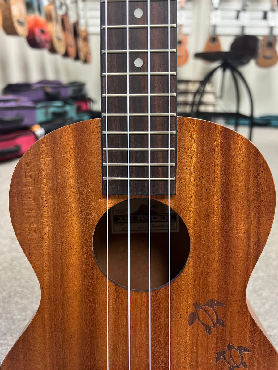 Islander by Kanile'a MT-4-HNS Mahogany Honu Tenor Ukulele - Turtle ...