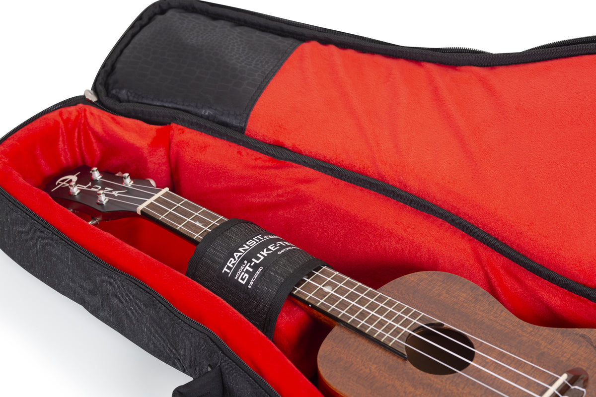 Gator Tenor Sized Transit Case Black - GT-UKE-TEN-BLK - Aloha City Ukes