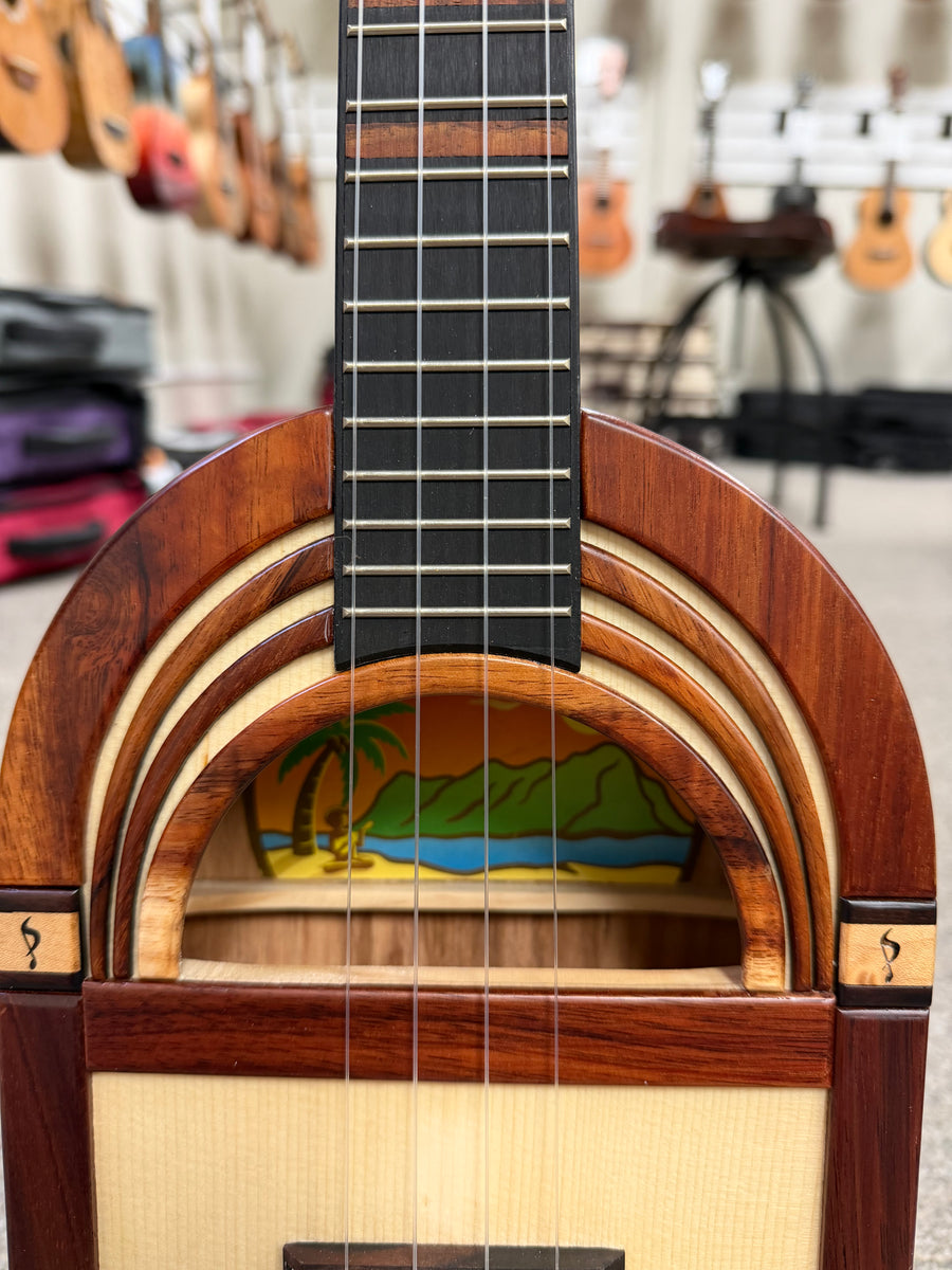 KoAloha Pops Made Custom Koa Juke-A-Lele Tenor Ukulele w/Case - Made in ...