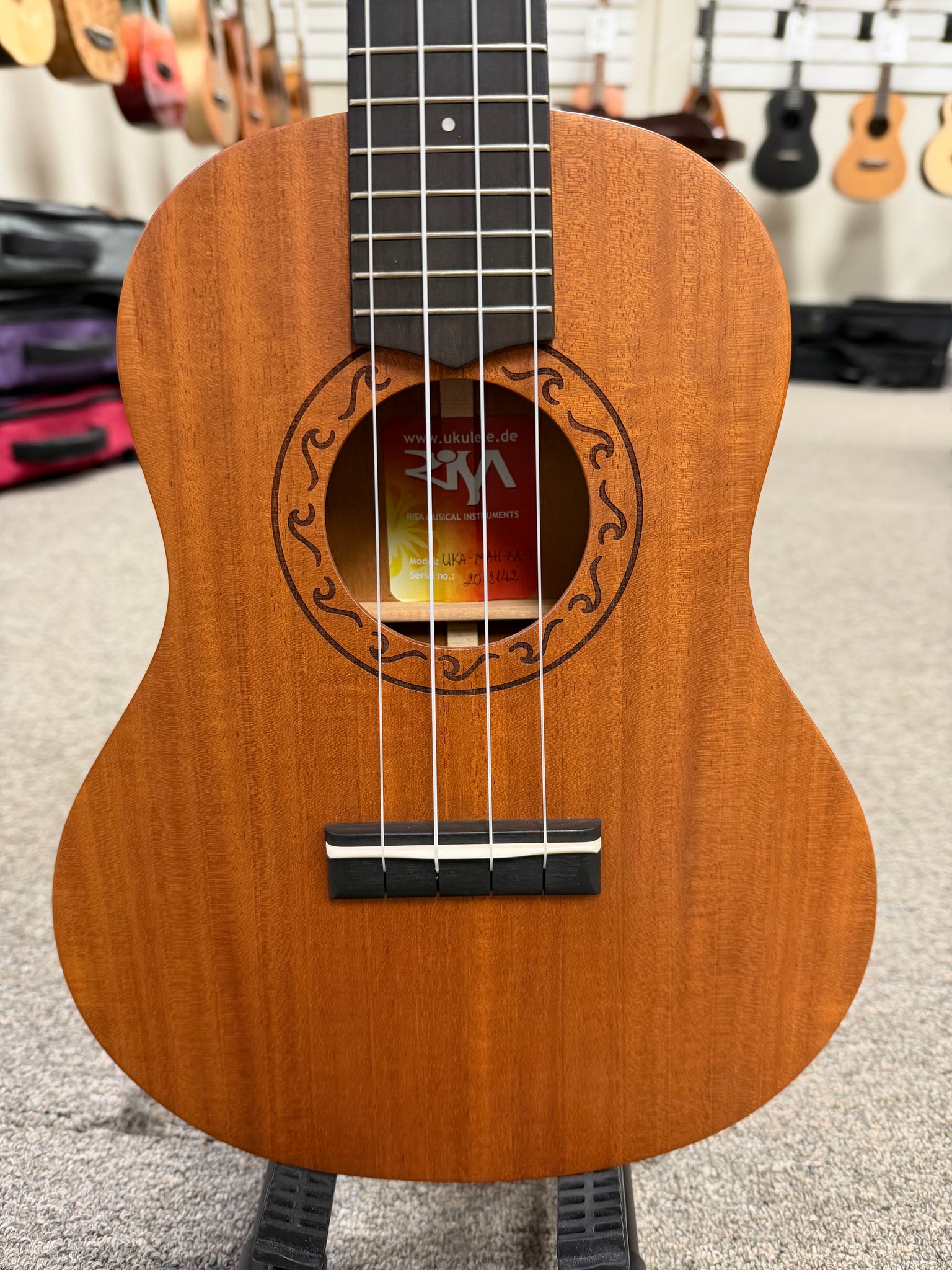 Risa Solid Mahogany Tenor Ukulele - UKA-MAH-BAT - Aloha City Ukes