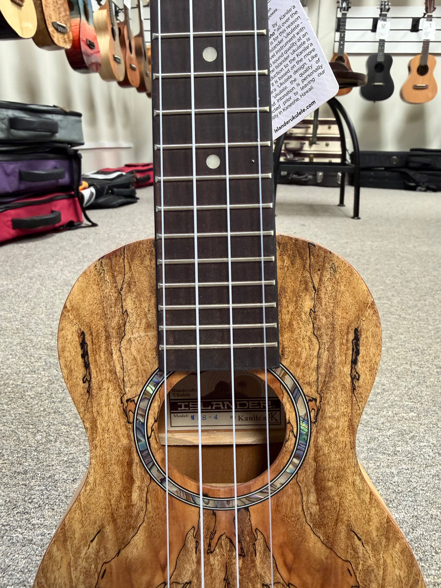 Islander by Kanile'a MAS-4 Spalted Maple Soprano Ukulele - Aloha City Ukes