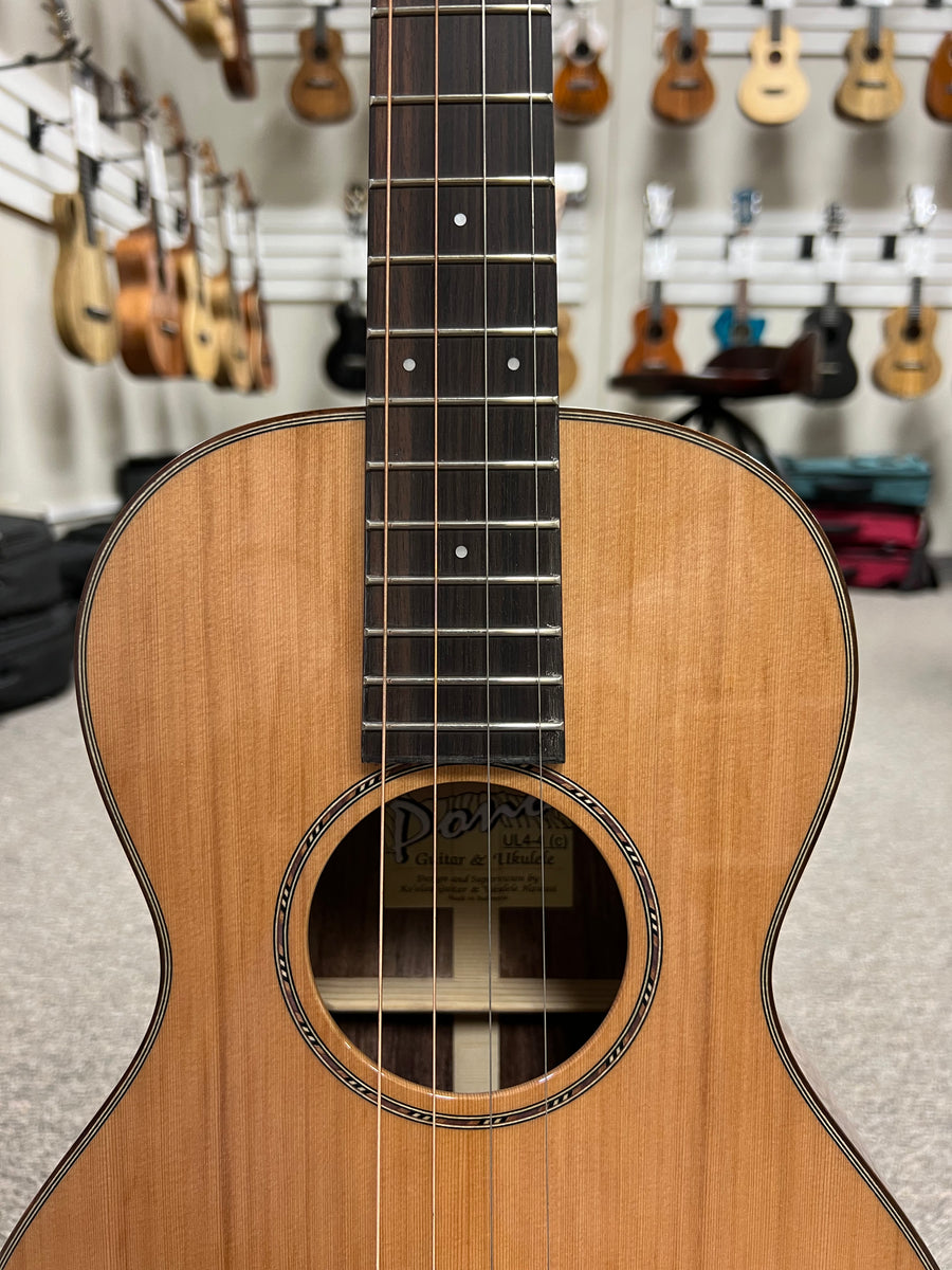 PONO UL4-4 Solid Cedar/Rosewood Steel String Baritone Ukulele w/Case ...