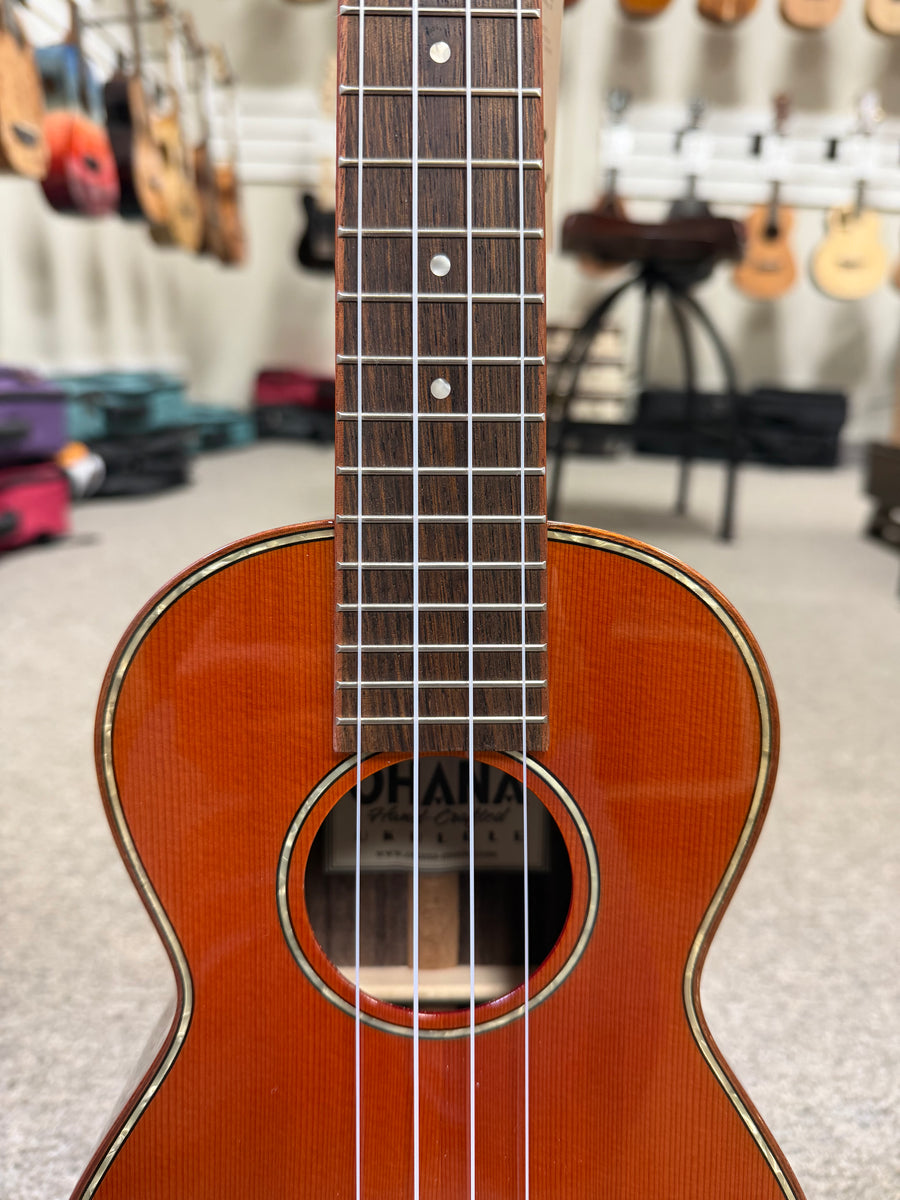 OHANA CK-50G Solid Cedar/Rosewood Concert Ukulele - Aloha City Ukes