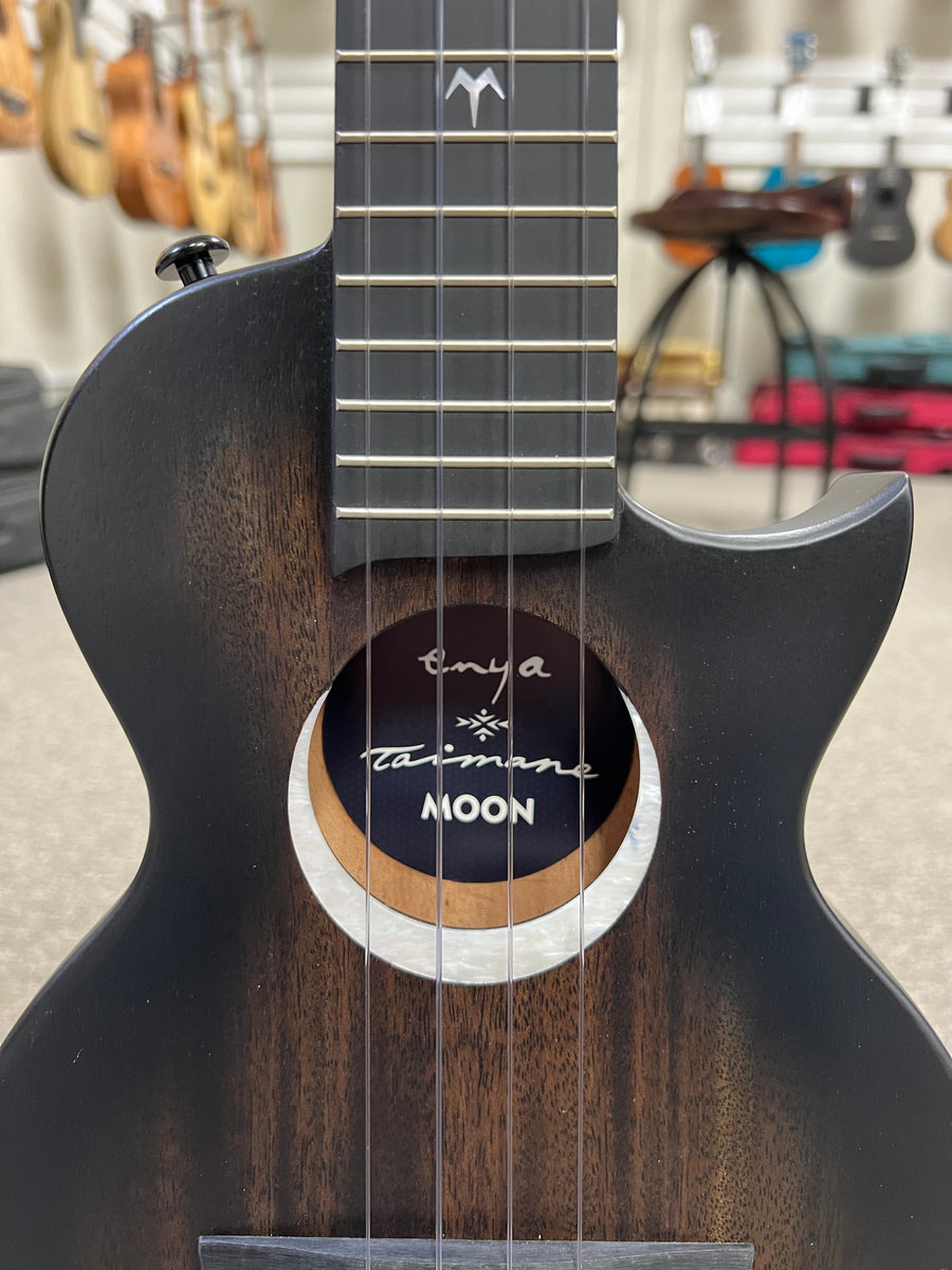 Enya Taimane Signature Moon Tenor Ukulele w/Case - Black - EUT-Moon ...
