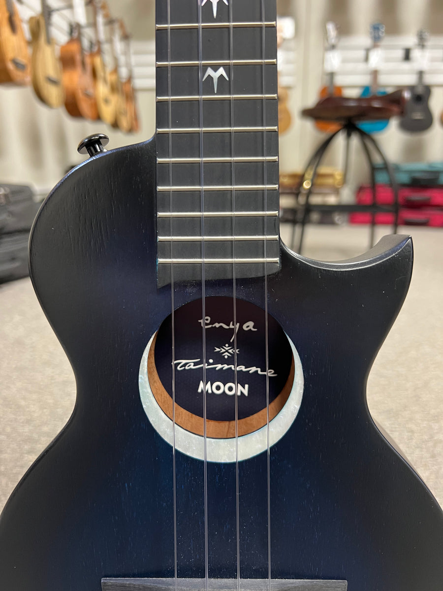 Enya Taimane Signature Moon Tenor Ukulele w/Case - Blue - EUT-Moon Blue ...