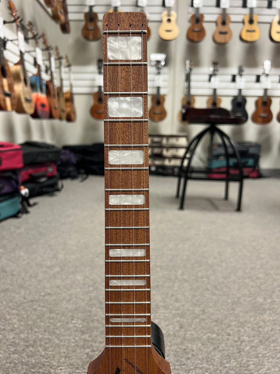 Risa UKS432-MA Mahogany Stick Tenor Travel Electric Ukulele w/Case ...