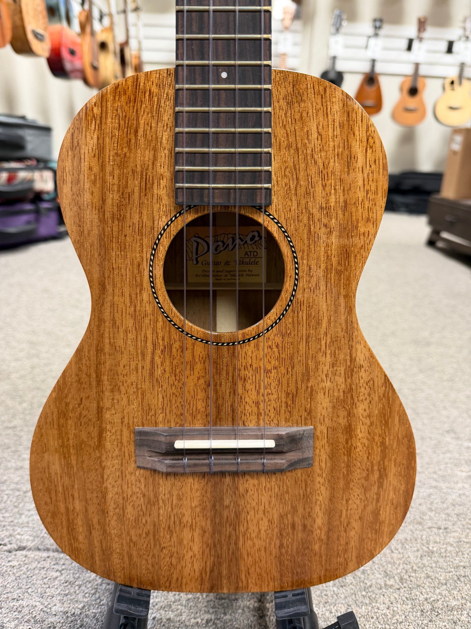 PONO ATD Solid Acacia Deluxe Tenor Ukulele - Aloha City Ukes