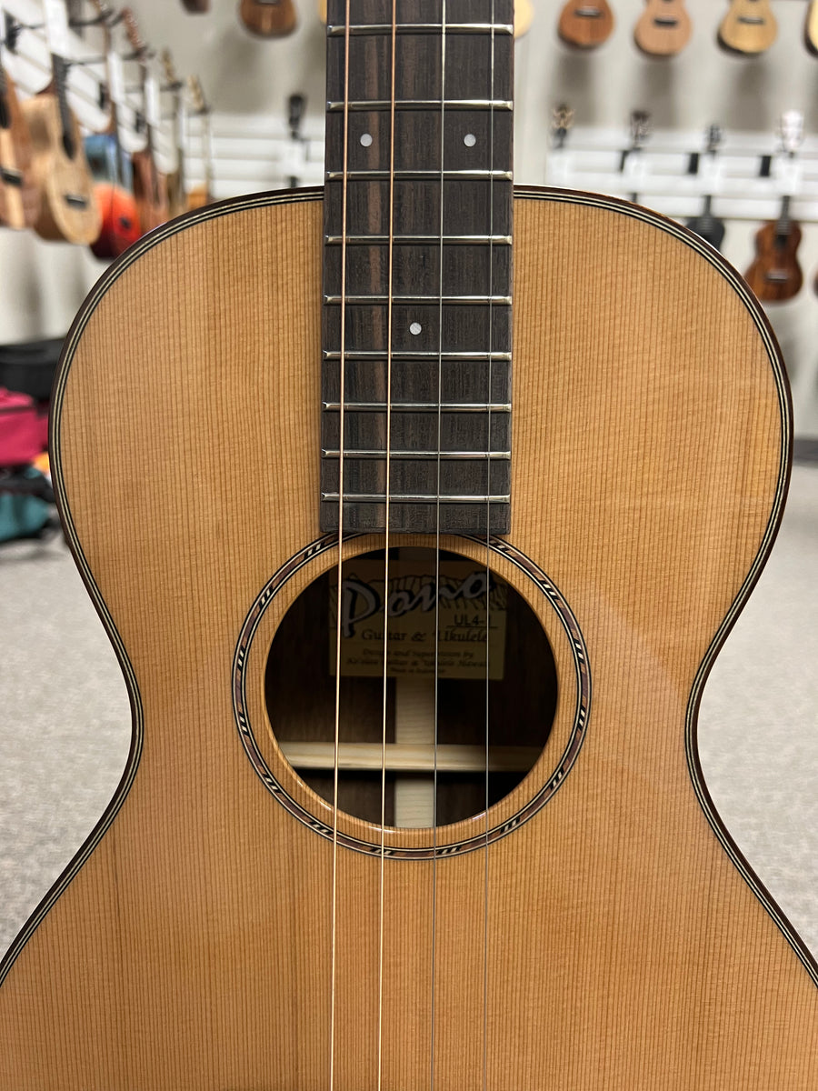 PONO UL4-1 Steel String Baritone Ukulele w/Case - Solid Cedar/Solid ...