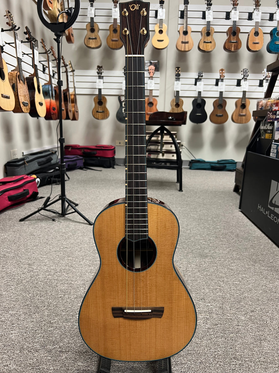 Oli X2-BTSRBW Solid Torrefied Spruce/Rosewood Baritone Ukulele w/Case ...