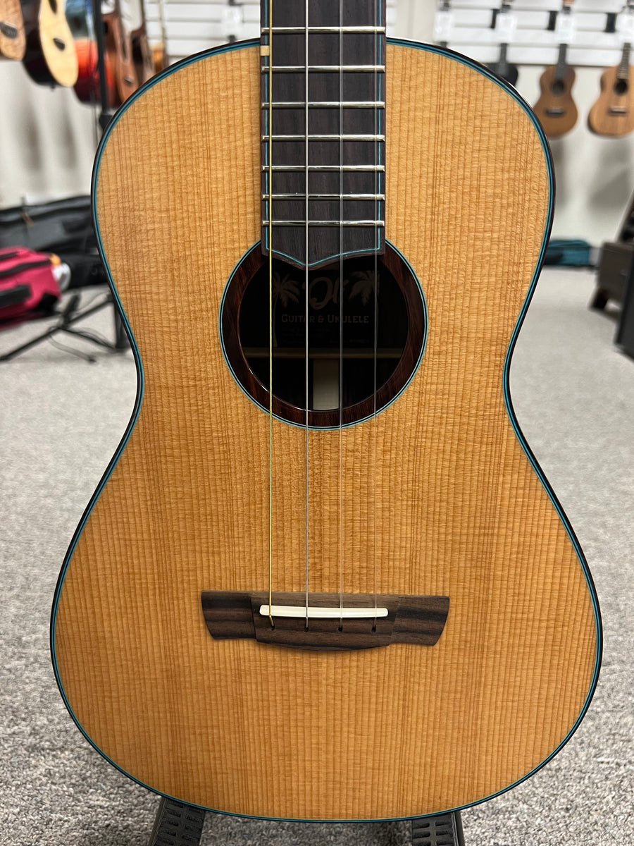 Oli X2-BTSRBW Solid Torrefied Spruce/Rosewood Baritone Ukulele w/Case ...