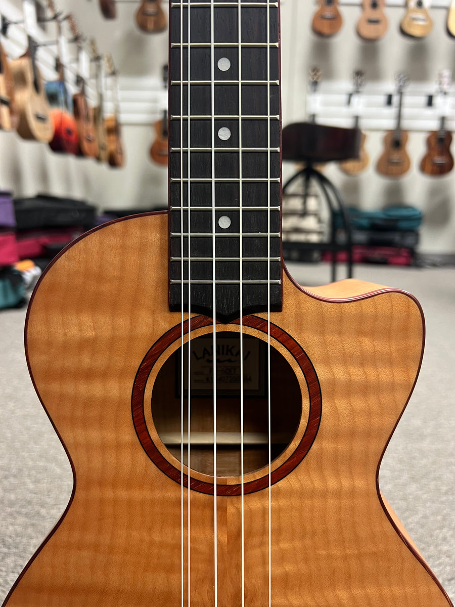 Lanikai FM-5CET Flamed Maple 5 String Tenor Ukulele w/Case - Cutaway ...