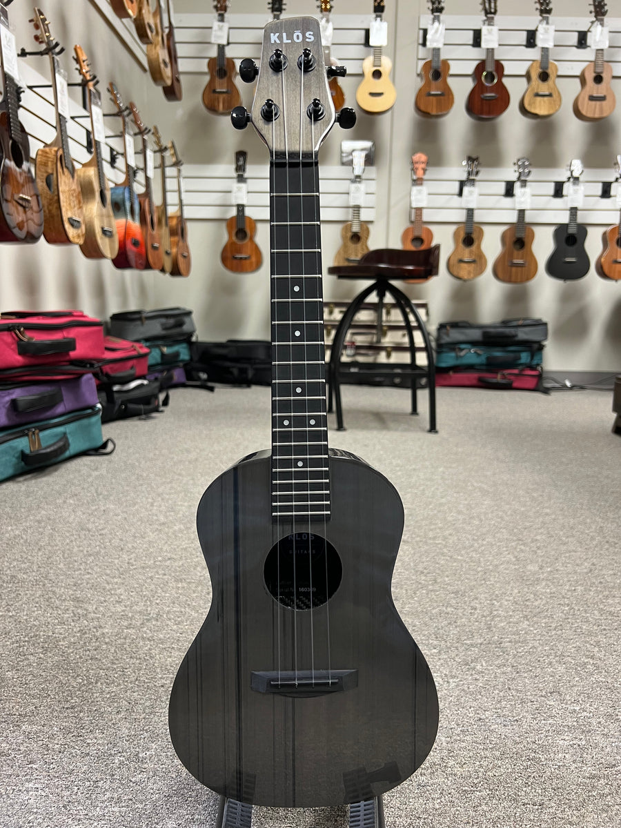 Klos Deluxe Full Carbon Timber Concert Ukulele w/Case - Travel Uke ...