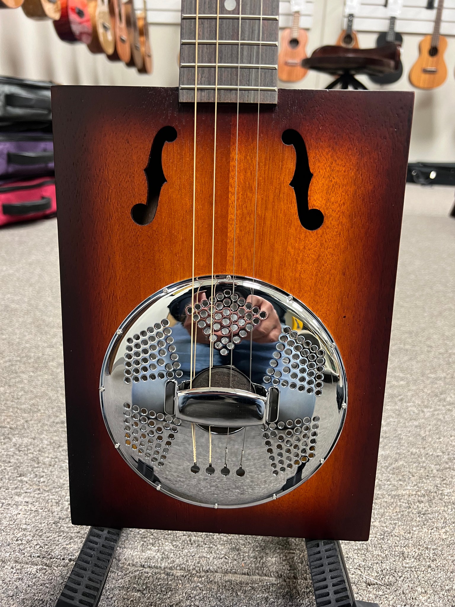JN Guitars Cask Puncheon Cigar Box Resonator Baritone Ukulele w/Case ...