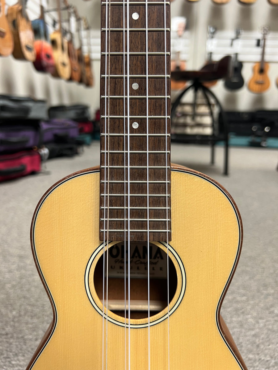 OHANA CK-70-6A 6 String Solid Spruce/Mahogany Concert Ukulele - Pre ...