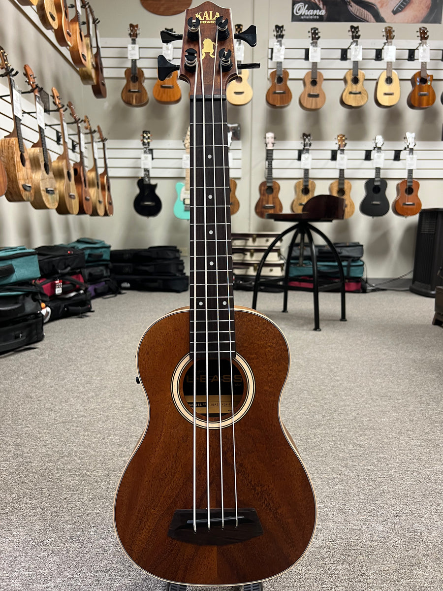 KALA Koa Acoustic/Electric U-Bass w/Case - Solid Koa Top UBASS - Aloha ...