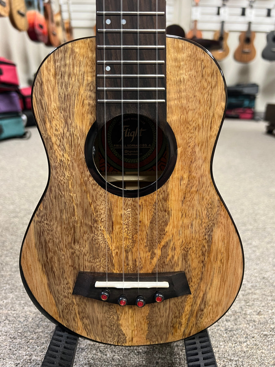 Flight Fireball Solid Mango Electric Soprano Ukulele w/Case - Royal ...
