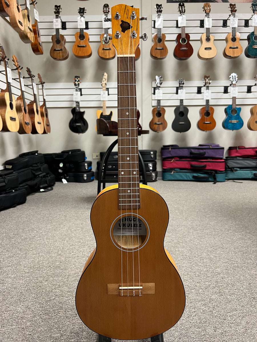 HUG SCSM-B Solid Cedar/Spalted Maple Baritone Ukulele - Aloha City Ukes