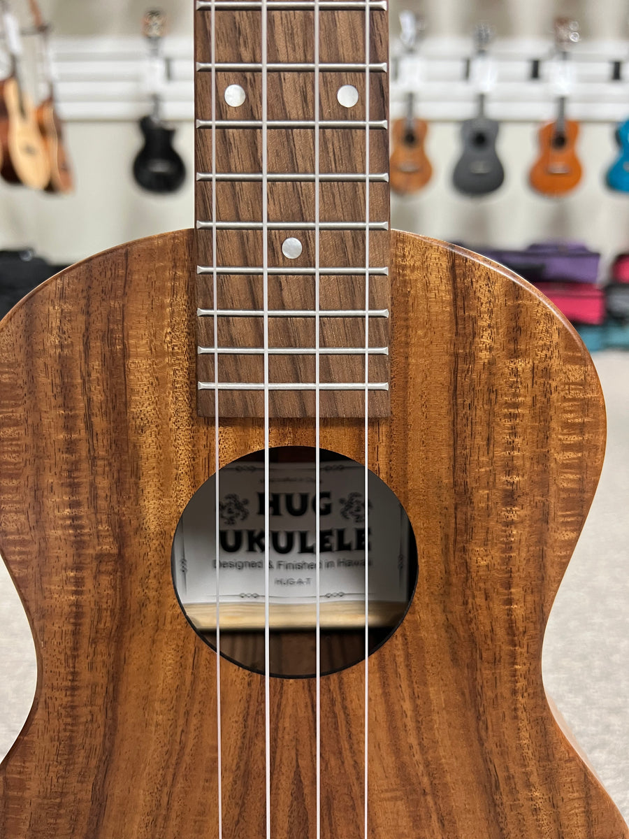 HUG A-T Solid Acacia Tenor Ukulele - Aloha City Ukes