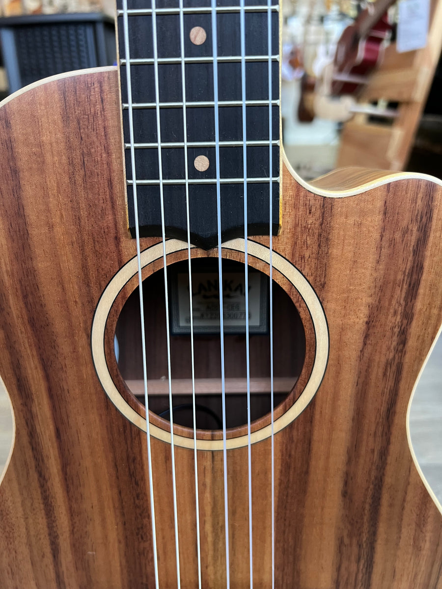 Lanikai ACST-CEG Acacia 6 String Guitalele Ukulele w/Case - Solid Top ...